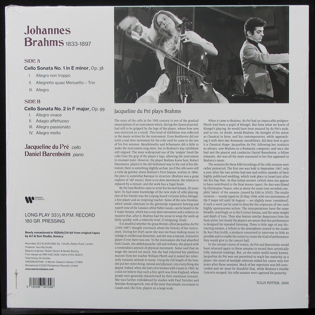 Brahms: Two Sonatas For Cello And Piano