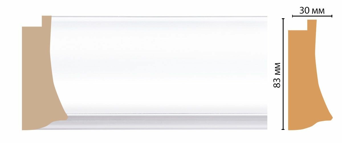 Багет Decomaster 552-114ДМ В83хШ30хД2900 мм / Декомастер.