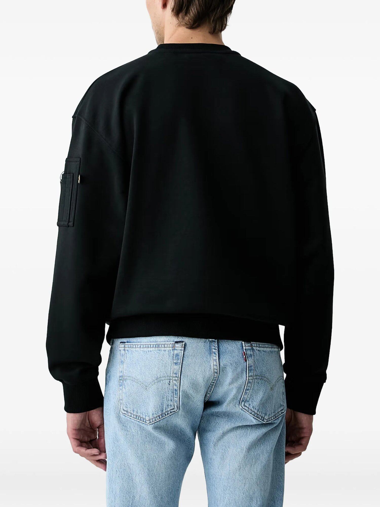 Свитер ALPHA INDUSTRIES Logo-embroidered zip-pocket sweater, размер 52 — фото 1