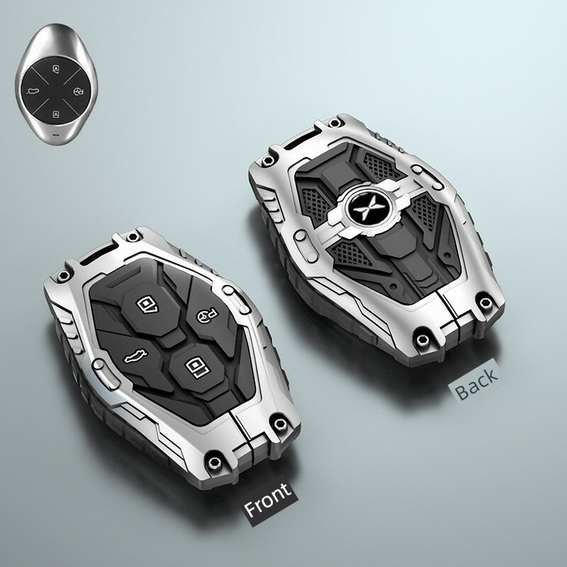 Чехол для ключей XPeng P7 Серебряный одинарная оболочка для P7i/P5/G3/G3i/G6/G9 автомобильные аксессуары