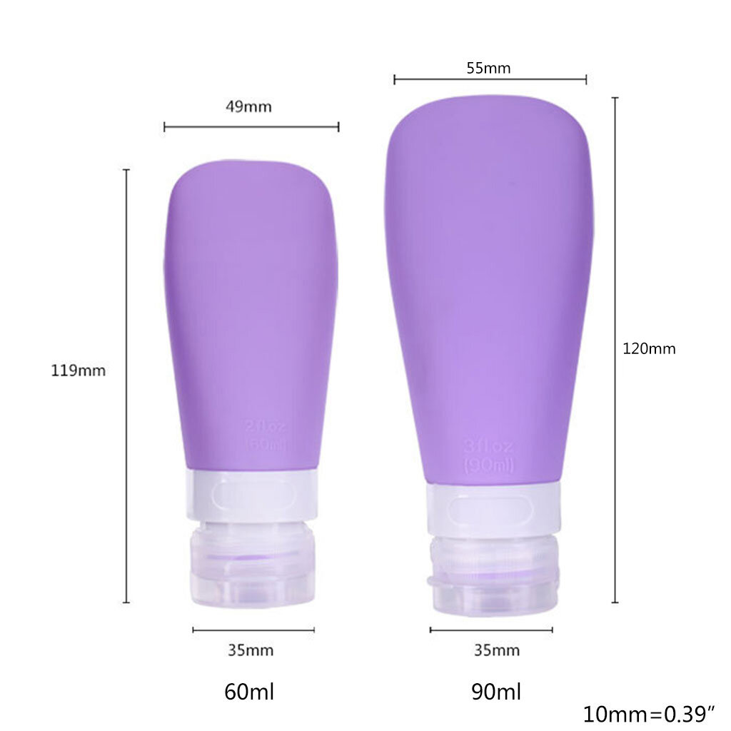 4Pcs/Set Portable Silicone Empty Bottles Refillable Tubes Containers — фото 1