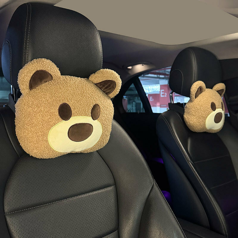 3D Медвежья Паттерн Автомобильная Подголовник Подушка 1 Пары (2 Штук) Все-Сезонный Универсальный