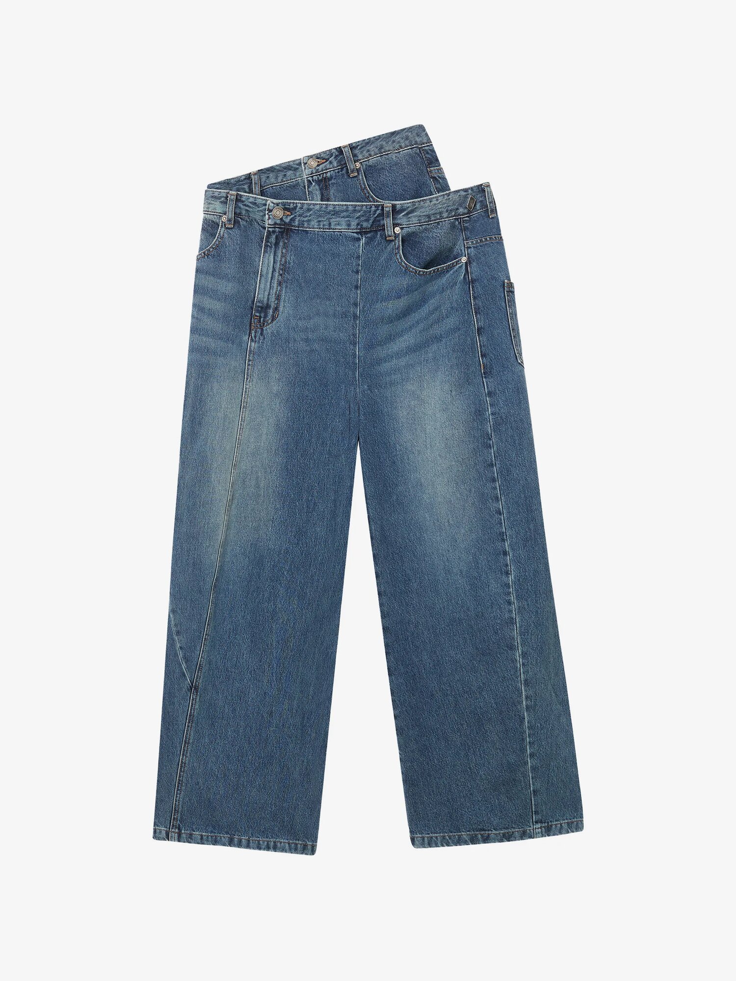 Джинсы широкие Panelled wide jeans 