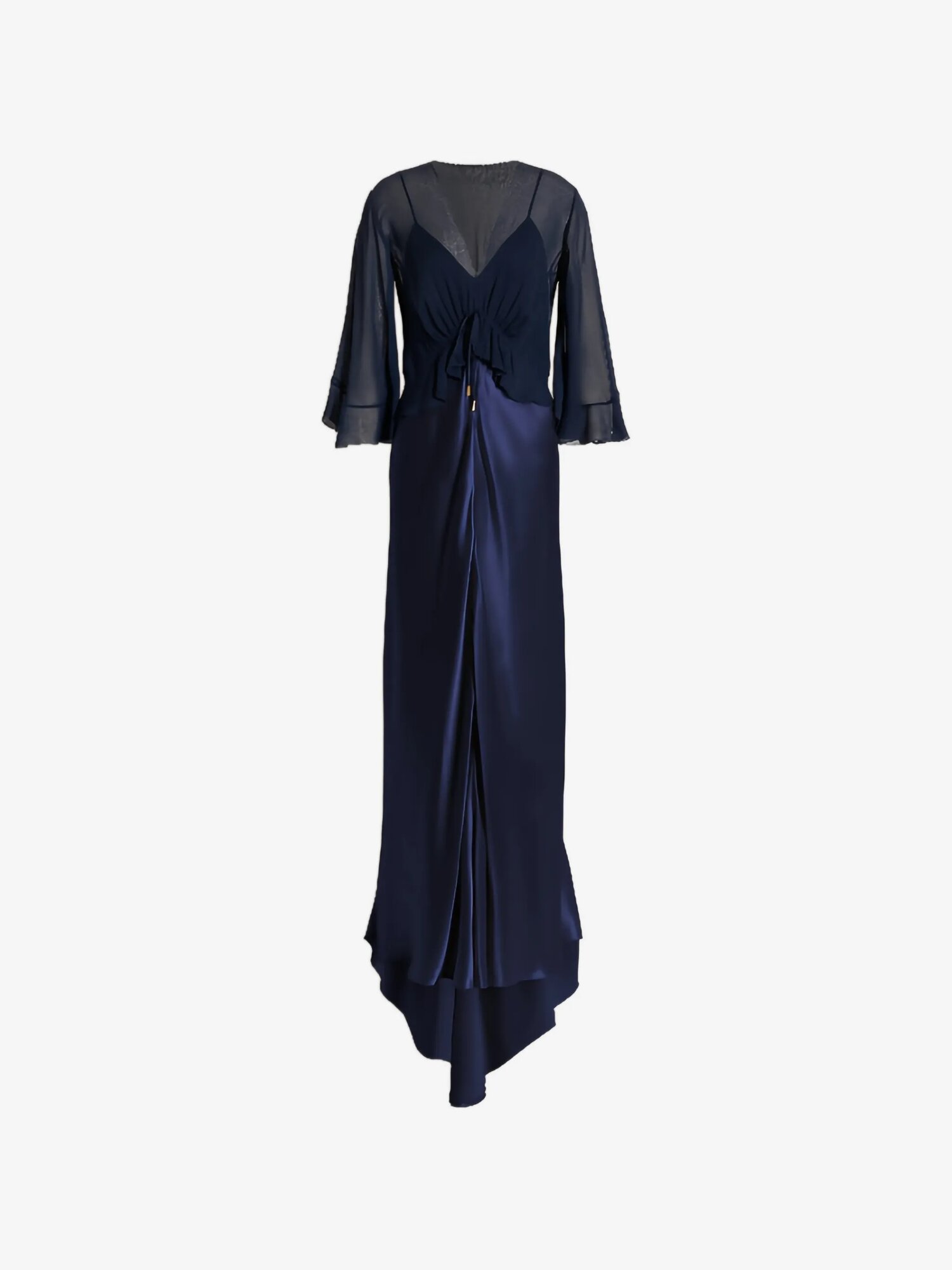 Платье Flared-sleeve gathered dress