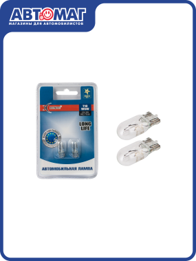 Лампа накаливания Xenite T10 (W5W) 12V Clear LONG LIFE блистер 2шт,1007113