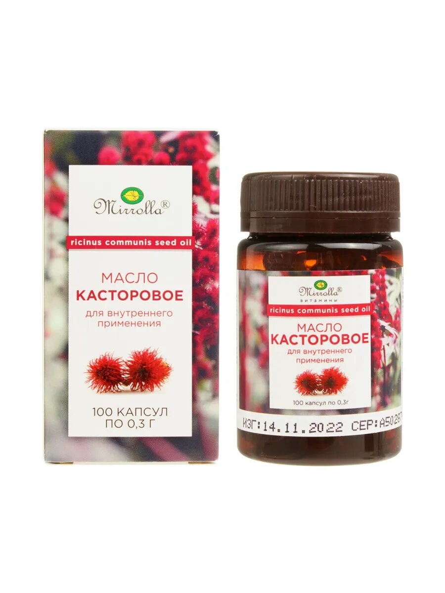 Mirrolla Масло касторовое для внутреннего применения капсулы