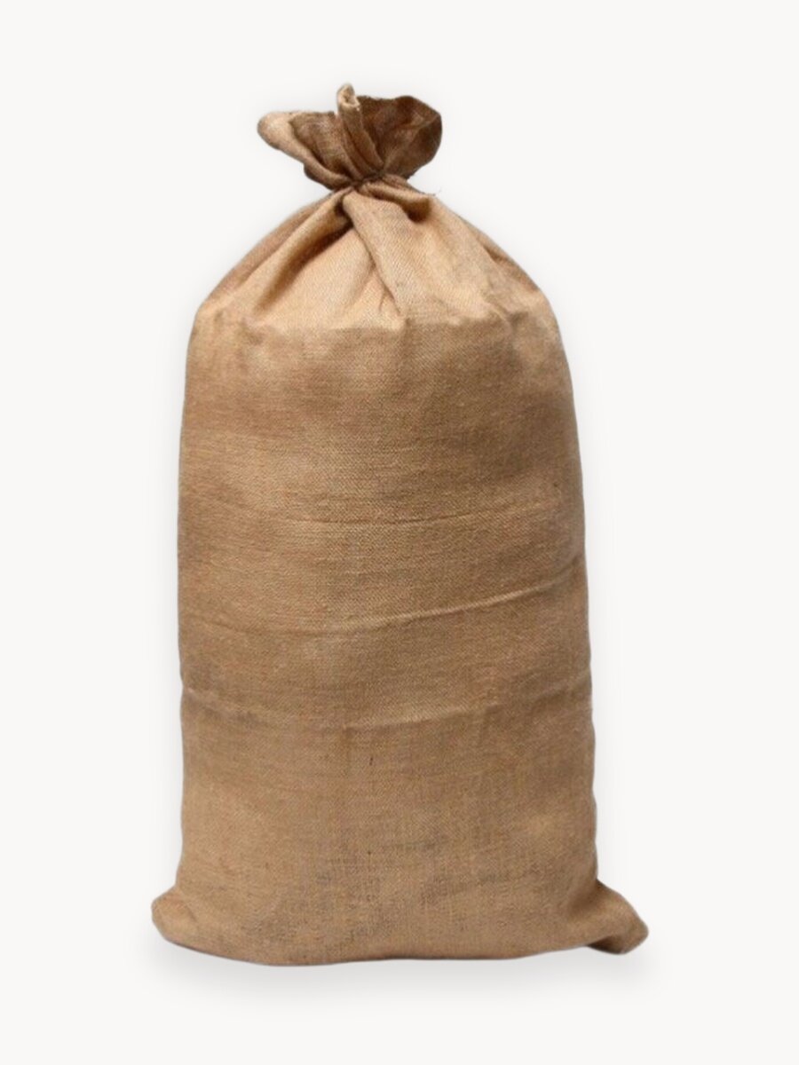 Мешок джутовый 53х104 см большой, плотный 420 гр/м2 ГОСТ для картошки, овощей и фруктов