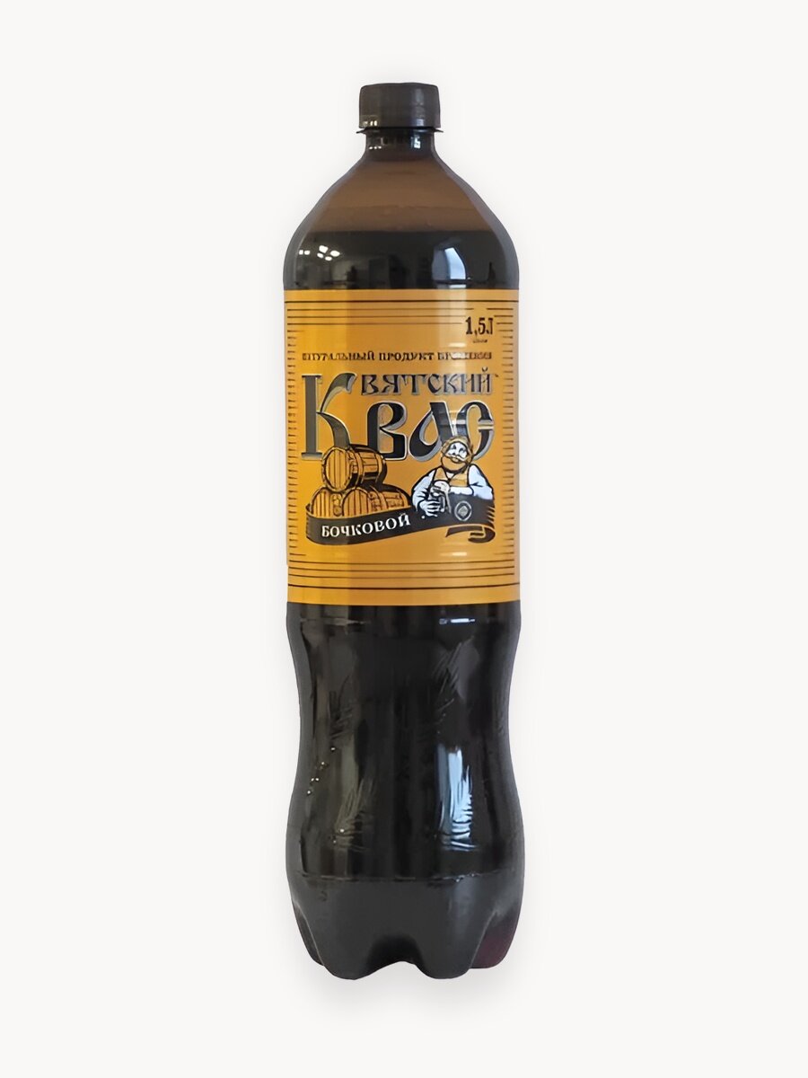 Квас Бочковой Вятский, Вятич, в упаковке 4 штуки по 1,5л, фильтрованный, пастеризованный