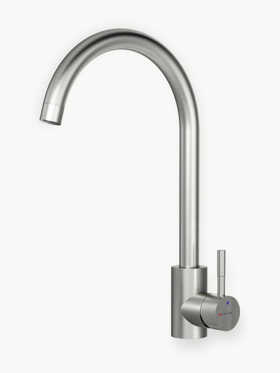 Смеситель для кухни AM.PM X-Joy S, с С-изливом, высокий, сатин