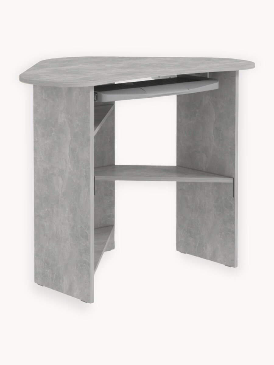 Стол компьютерный BONMEBEL КС-800К угловой, ателье светлый, 80х80х75 см