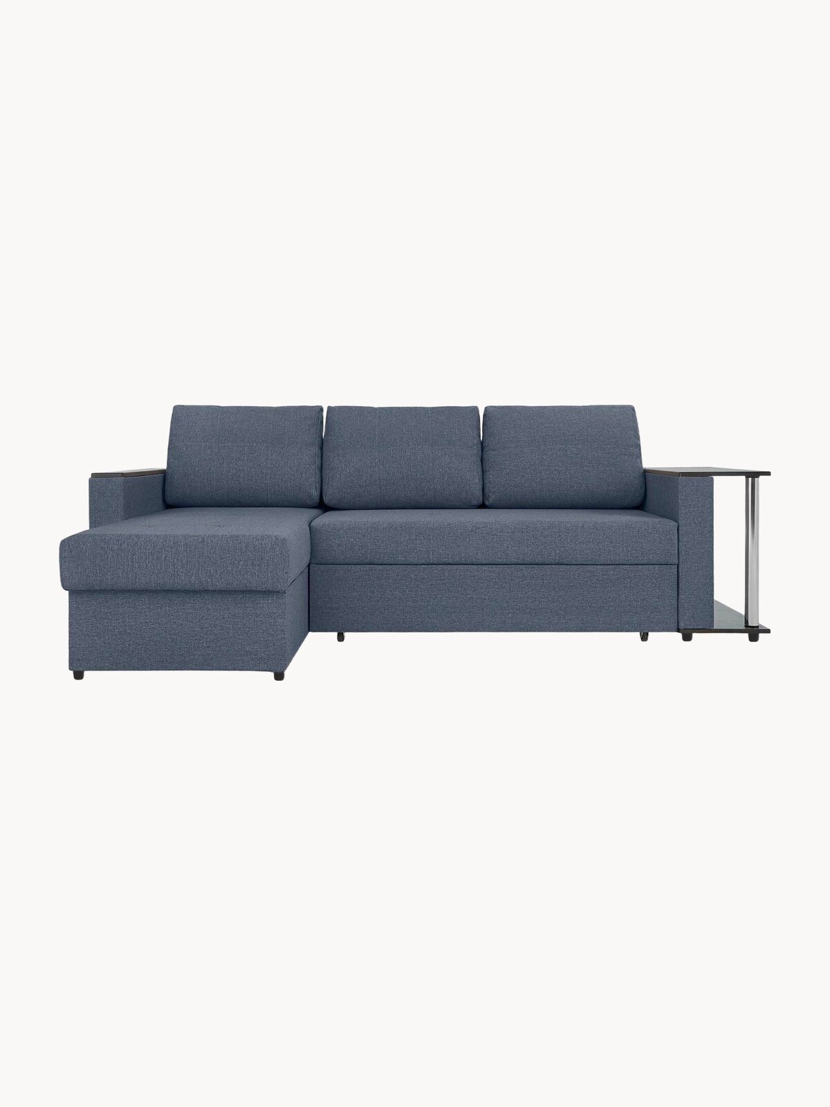 Угловой диван-кровать Hoff Атланта, 241х90,5х155 см, универсальный угол, синий