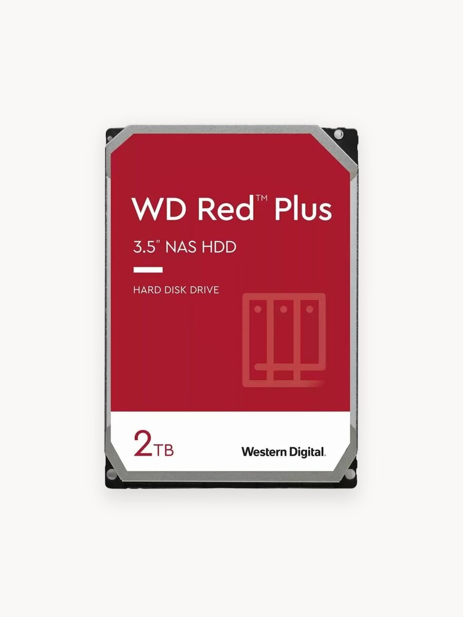 Жесткий диск Western Digital 2TB 3.5" Red Plus 5400RPM (WD20EFPX)