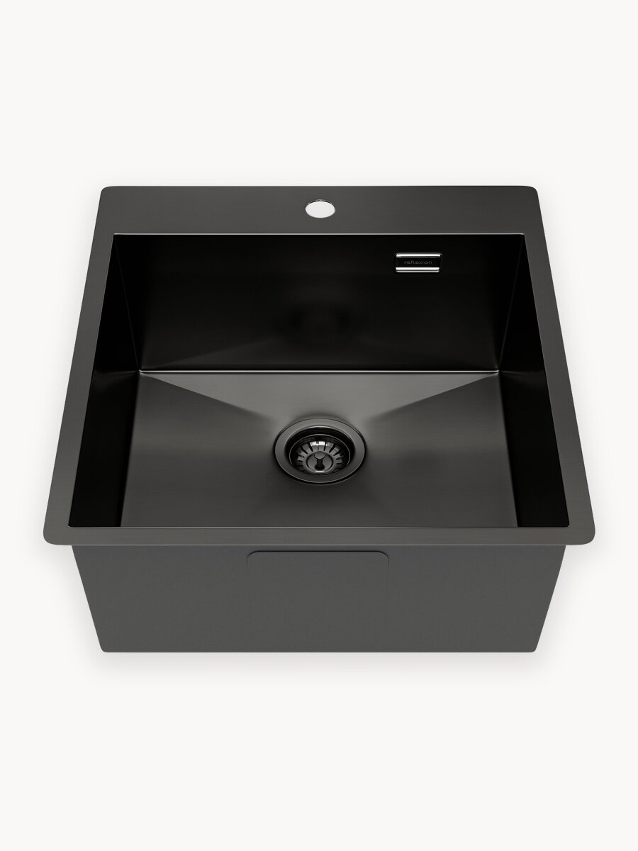 Стальная кухонная мойка Reflexion Iseo RX2246BL, оружейная сталь
