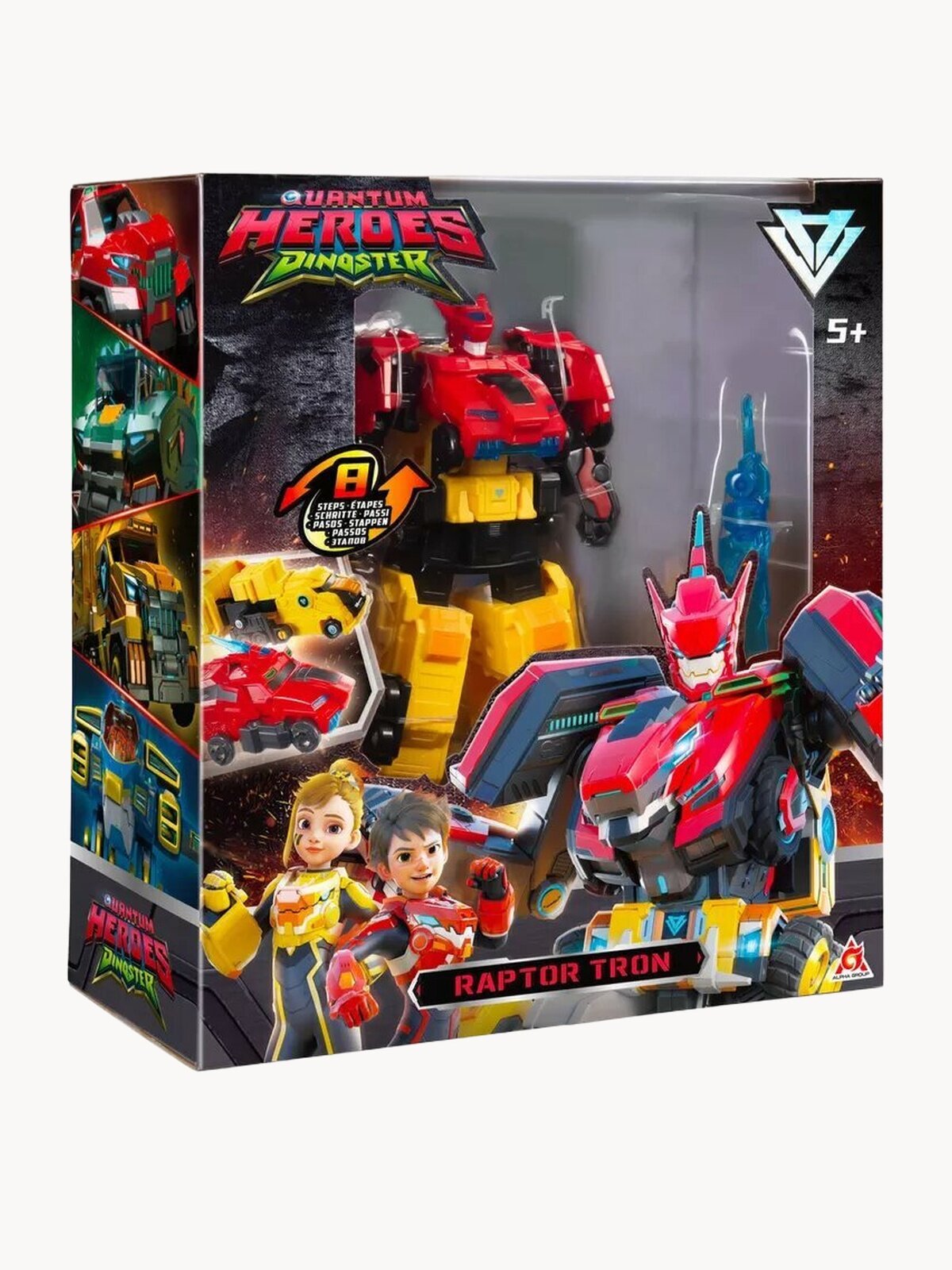 Диностер. Трансформер 2-в-1 Раптор Трон. Dinoster