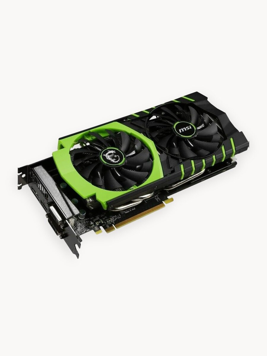 Видеокарта MSI GeForce GTX 970, 4GB, GDDR5, активная система охлаждения, 2 вентилятора