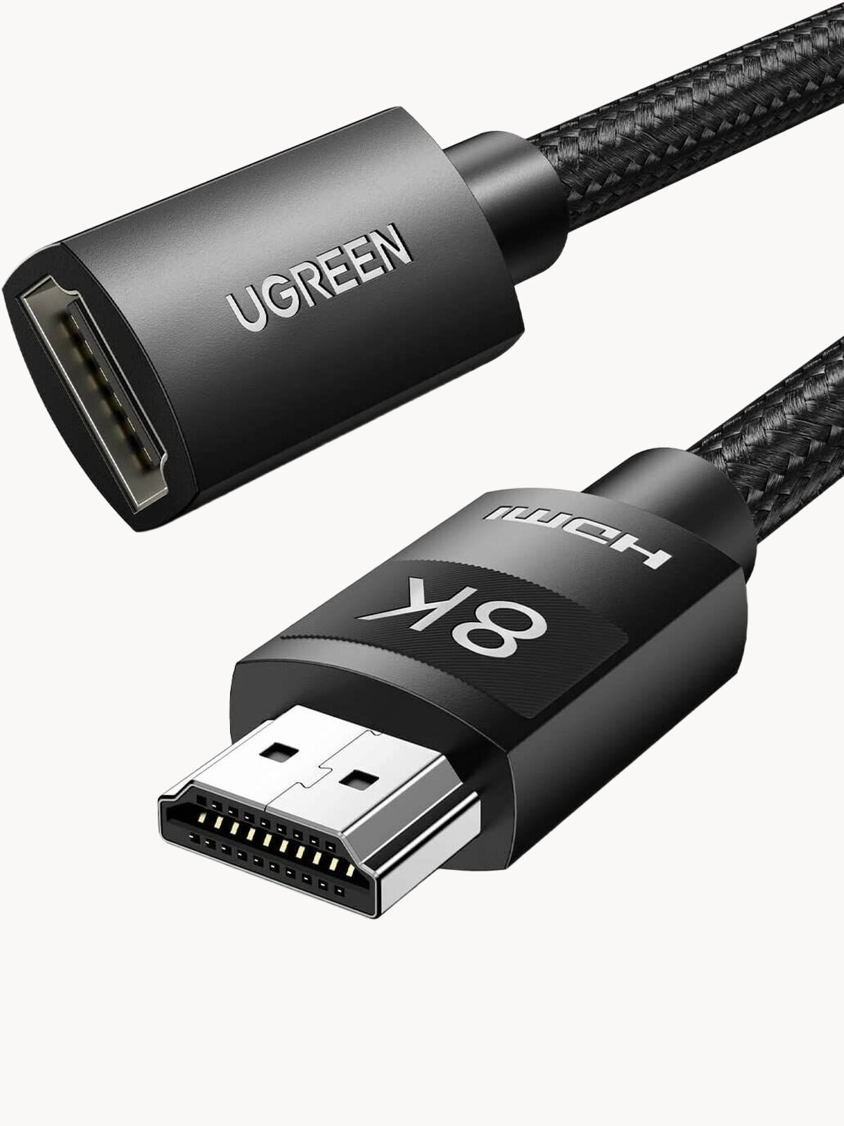 Кабель UGREEN HD151 (40447) HDMI Extension Cable. Длина 1 м. Цвет: черный