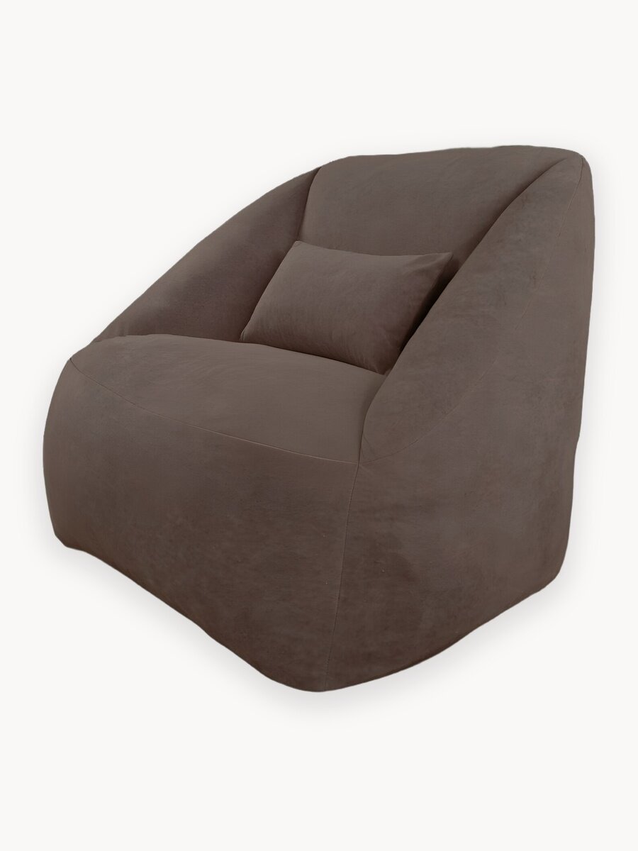 Кресло для гостиной LUNO XXL, бескаркасное кресло, велюр, пуф для дома, в детскую