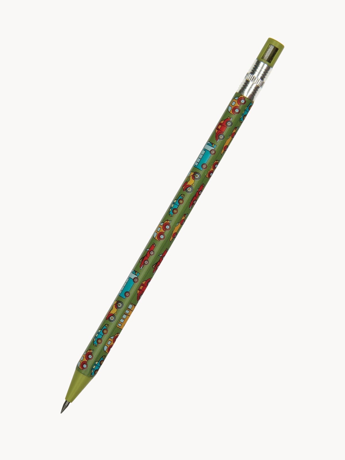 Карандаш механический BrunoVisconti, 2 ММ, НВ, с точилкой, FunGraphix "машинки", Арт. 21-0041/07