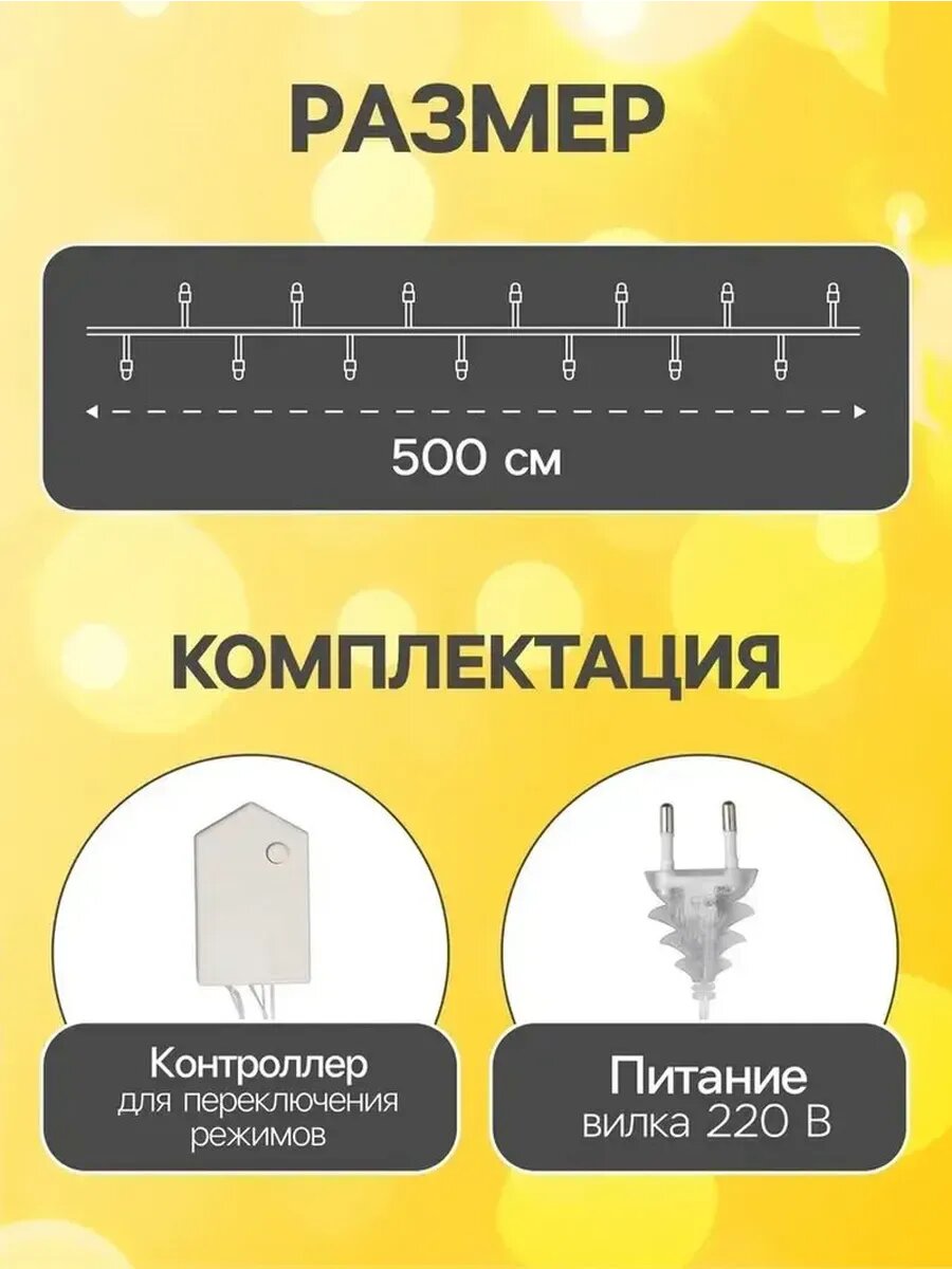 Яркая гирлянда с ёжиками для праздничного декора