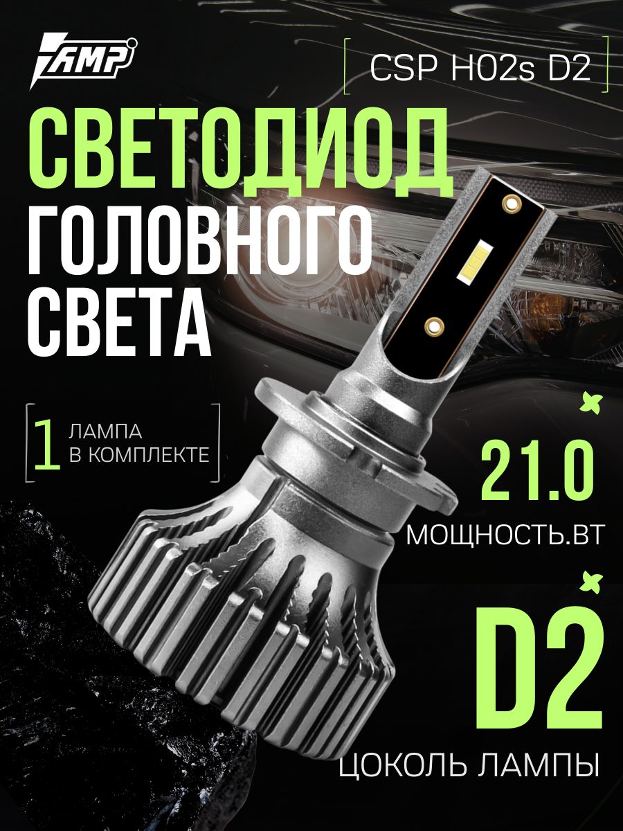 D2S Лампа Светодиодная / AMP CSP H02s D2S / D2R