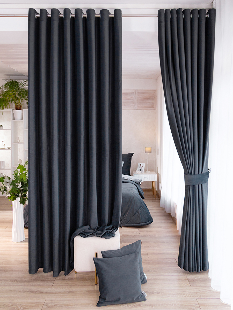 Шторы бархат антикоготь 200х260 (2 шт), Erika Home (Evrika Home)