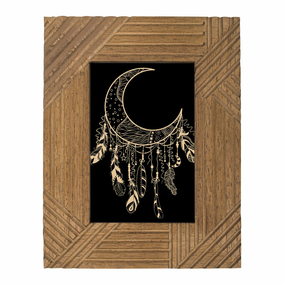 Рамка из мангового дерева BRAUBERG LOFT MANUSCRIPT, фото 10х15 см, стекло, 17х22 см, 391284, 391284