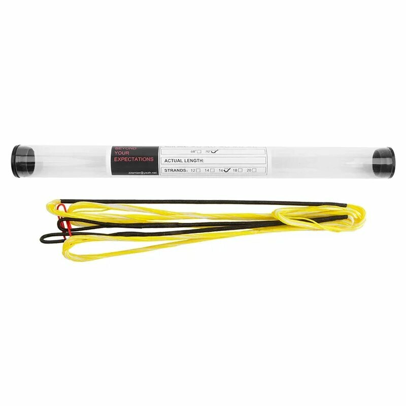 Сменная тетива для лука AMEYXGS, лавсановая, 68/70 дюймов, 16 Светло-желтый, 68inch yellow white