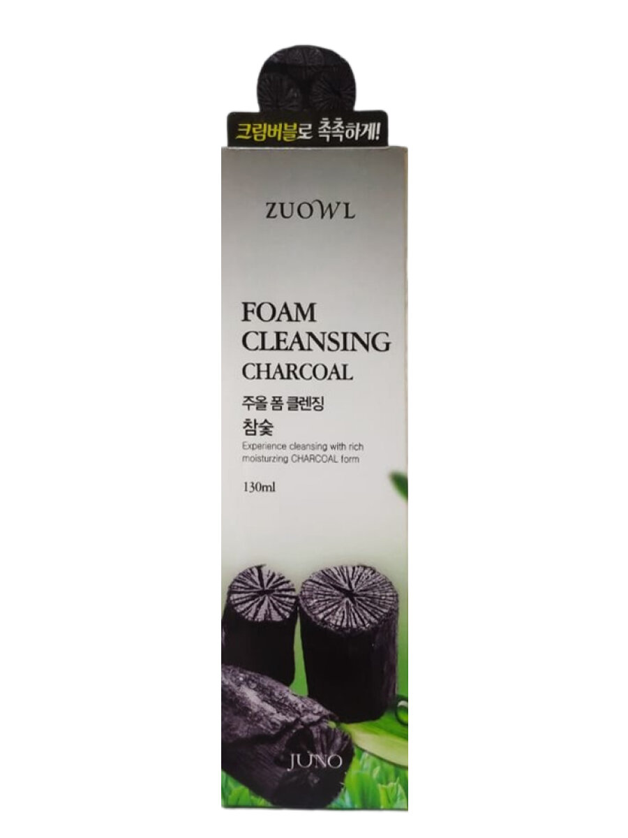 Juno Пенка для умывания с экстрактом древесного угля / ZUOWL Foam Cleansing Charcoal, 130 мл