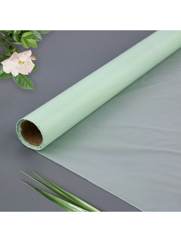 Пленка тишью влагостойкая 60см х 10м, мята, 25мкр