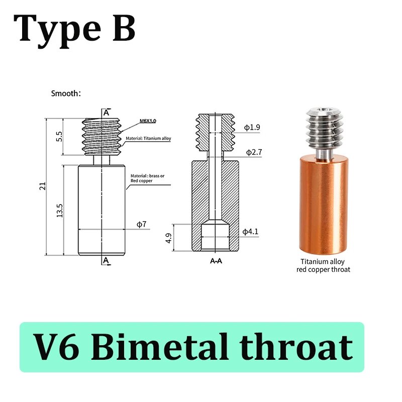 V6 Bimetal Type B теплоотвод