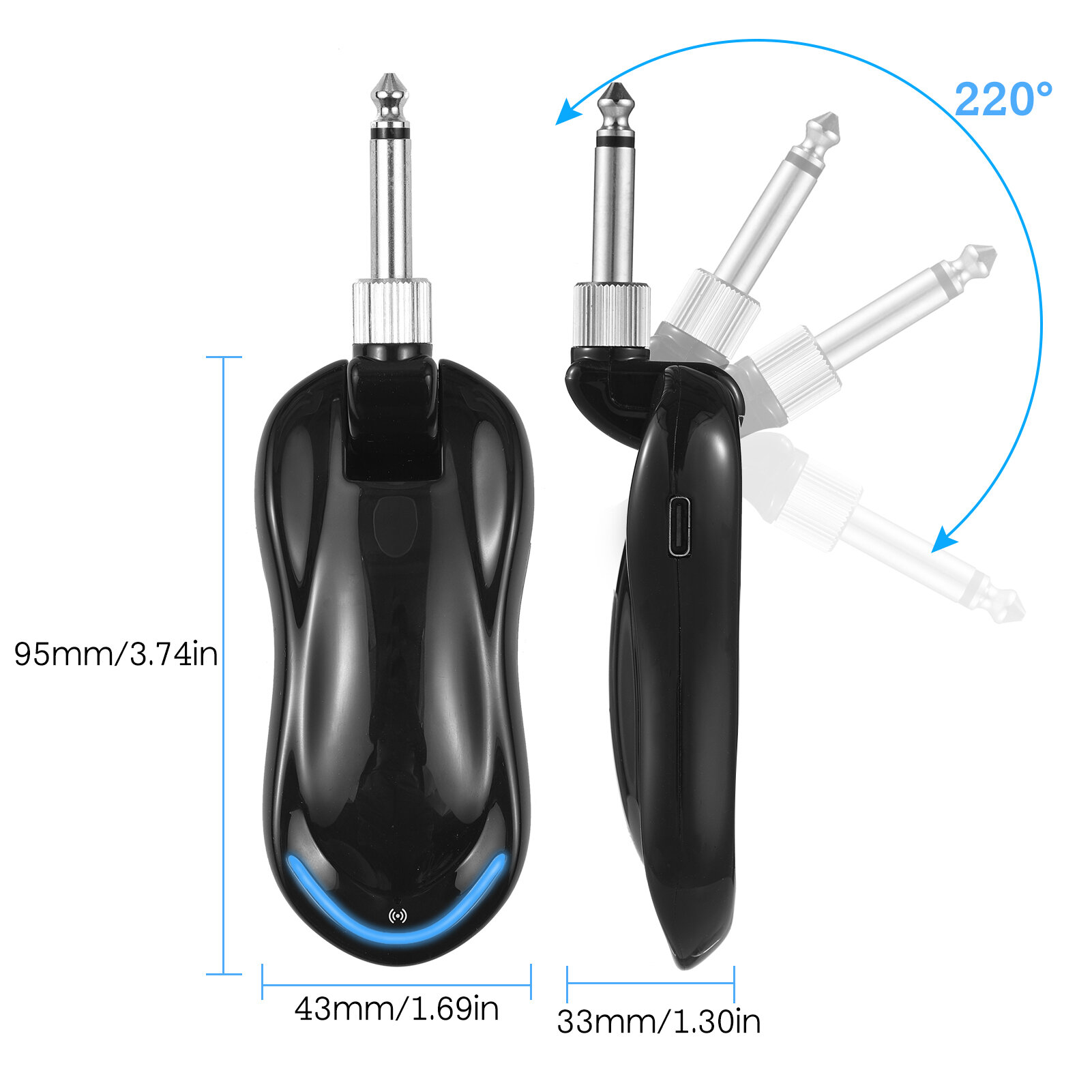 50-метровый расширитель диапазона электрогитары, шнур длиной 50 метров для гитар Fender, Gibson и Epiphone, черный