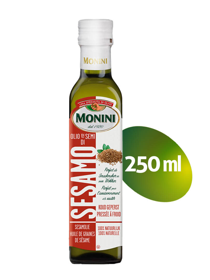 Масло кунжутное Monini, нерафинированное, натуральное, 0,25 л