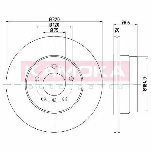Диск тормозной Kamoka 103216 для BMW X5 E70, F15, F85, X6 E71, E72