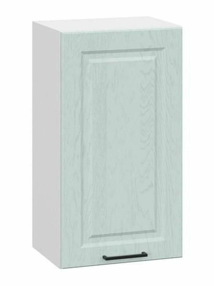 Кухонный модуль навесной, шкаф Шервуд с доводчиками, с полками, 45х29.6х72 см, Белый / Деним голубой