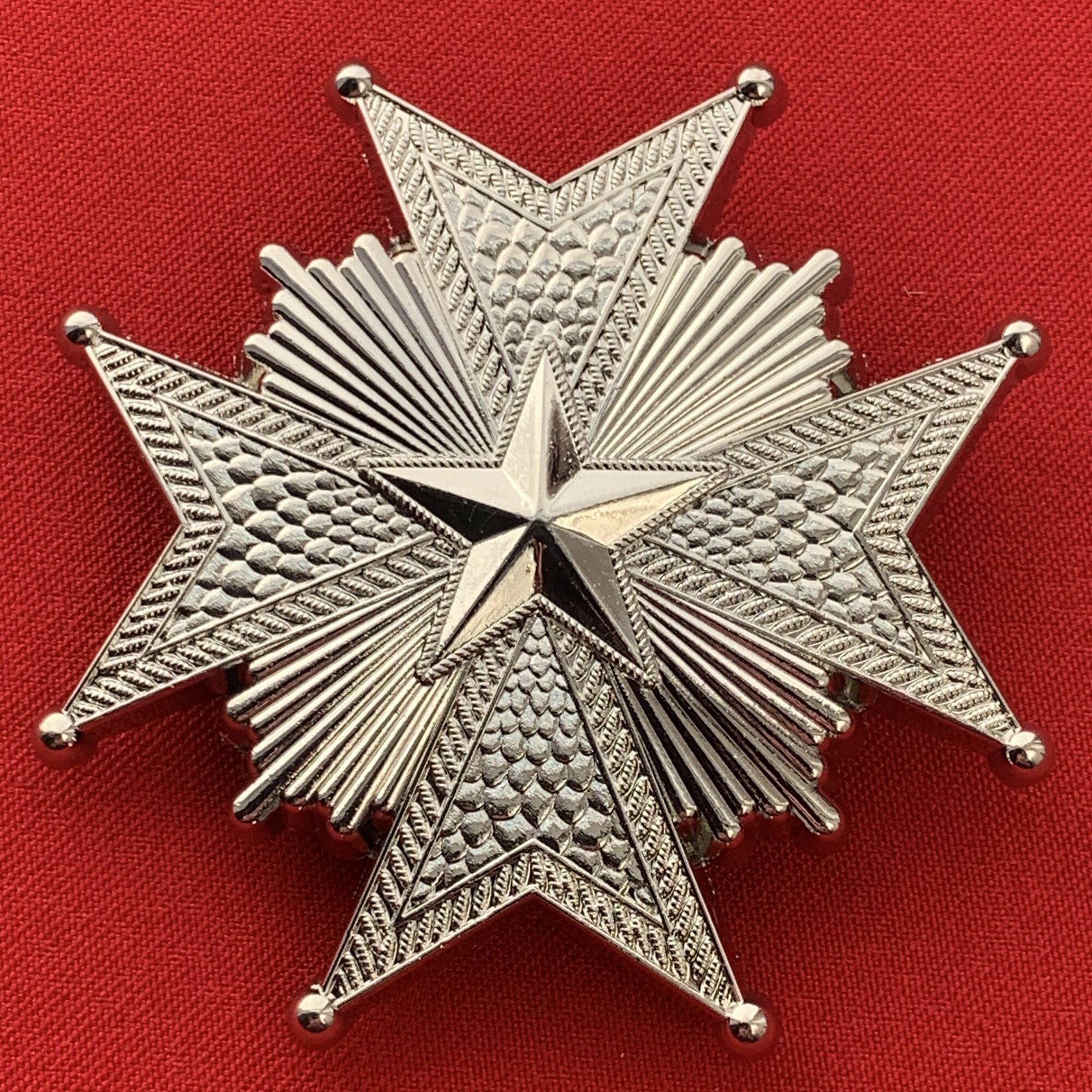 Звезда ордена Полярной Звезды, муляж иностранной награды. Размер 62х62 мм.