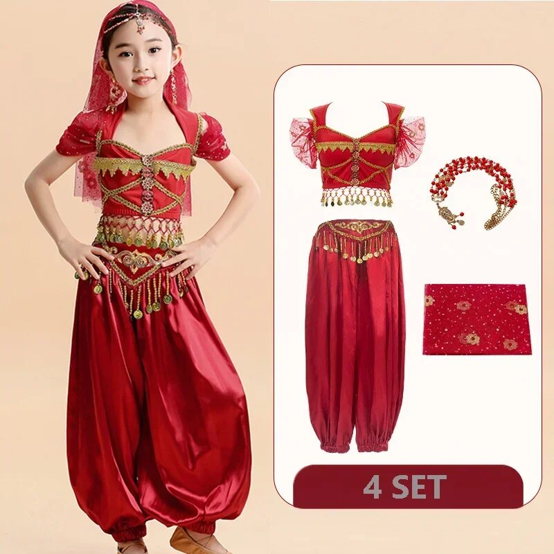 Детский танцевальный костюм для belly dance lovskaya XL, 4 set blue C