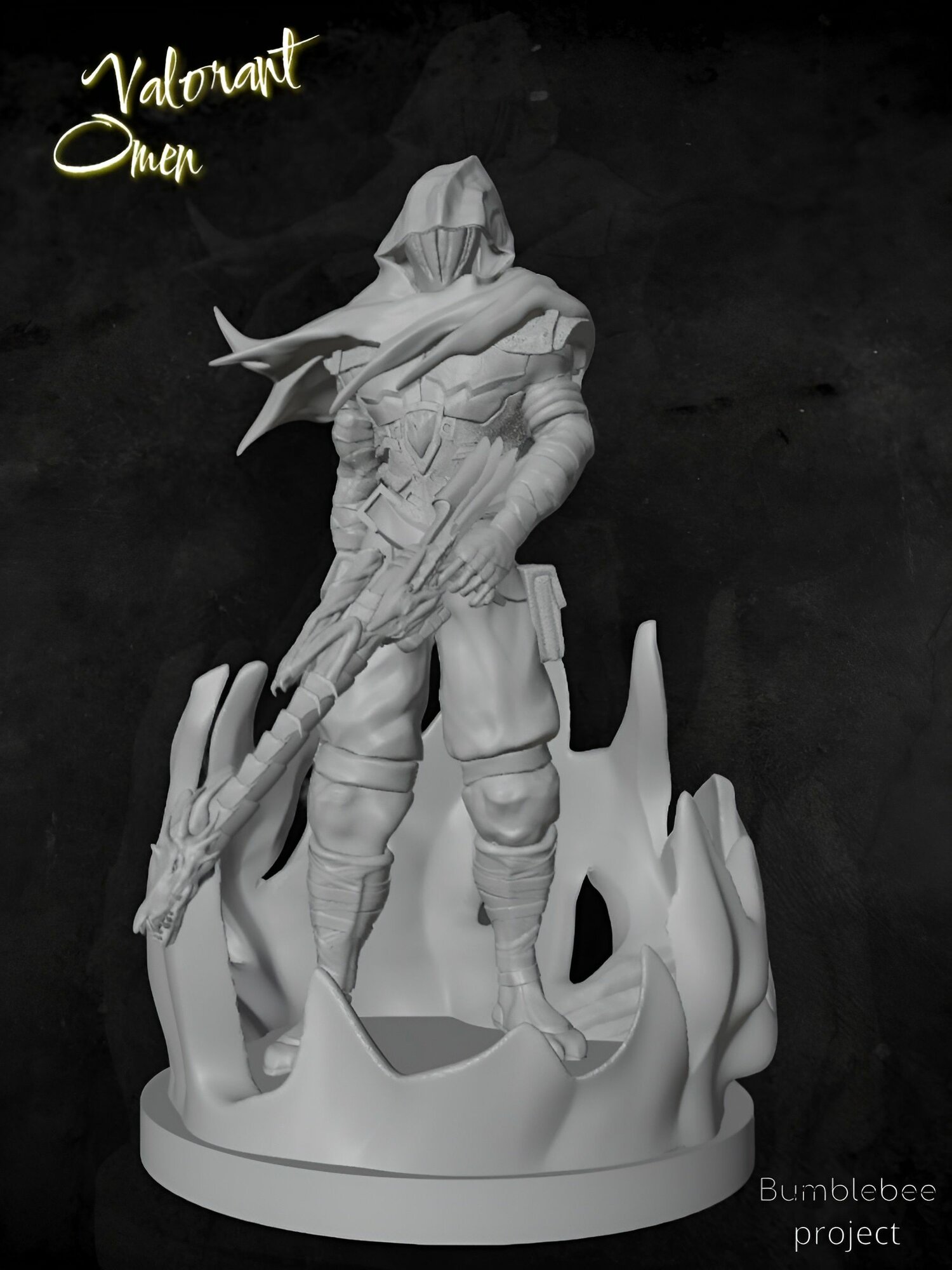 Фигурка Omen (VALORANT) для раскрашивания