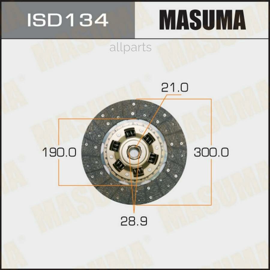 MASUMA ISD134 диск сцепления!\ Isuzu Elf 90-97