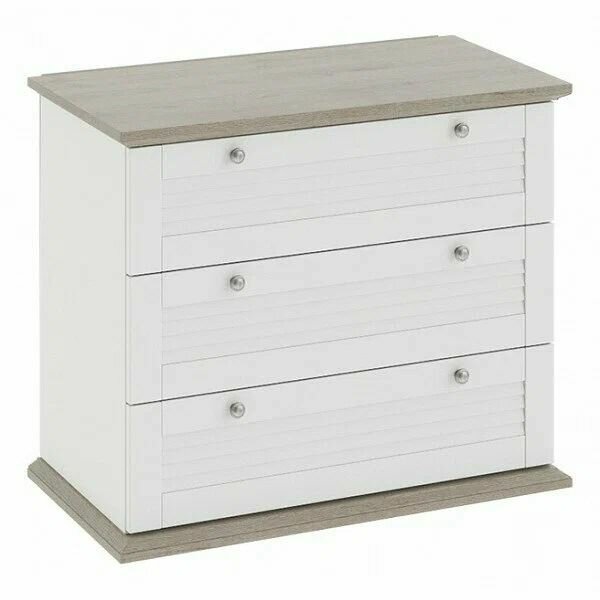 Комод Волгодонский комбинат древесных плит Ривьера ТД 241.04.02, ЛДСП, МДФ, 3 ящика, бежевый