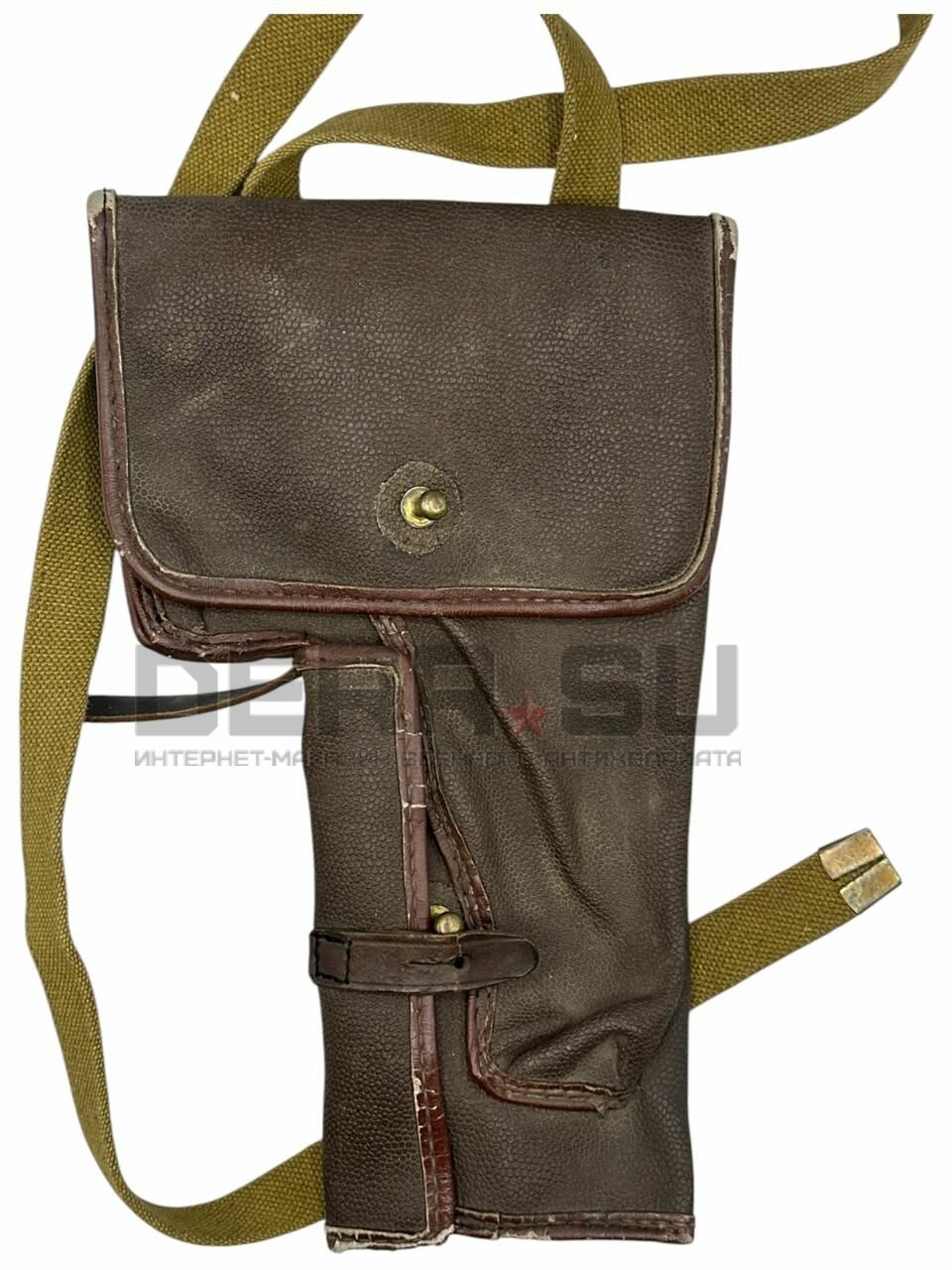 Кобура для сигнального пистолета/ракетницы, темно-коричневая/зеленая, СССР