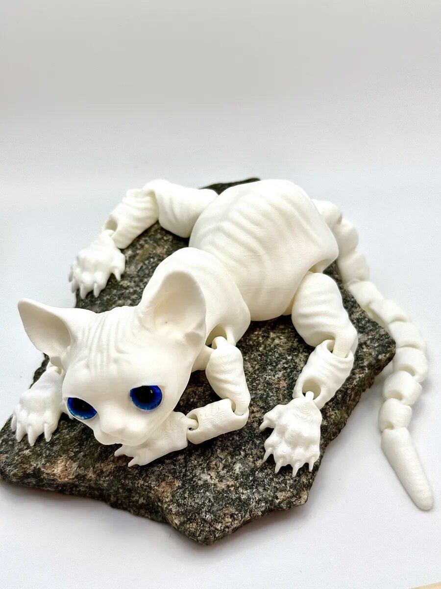 Фигурка подвижная Home&Misc "Котенок сфинкс", 3D антистресс, пластик, длина 25 см