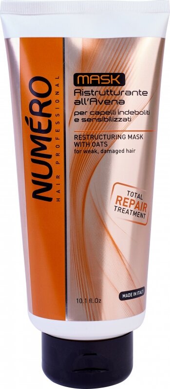 Маска для ослабленных и чувствительных волос BRELIL Numero mask Avena с эктрактом овса, 300 мл