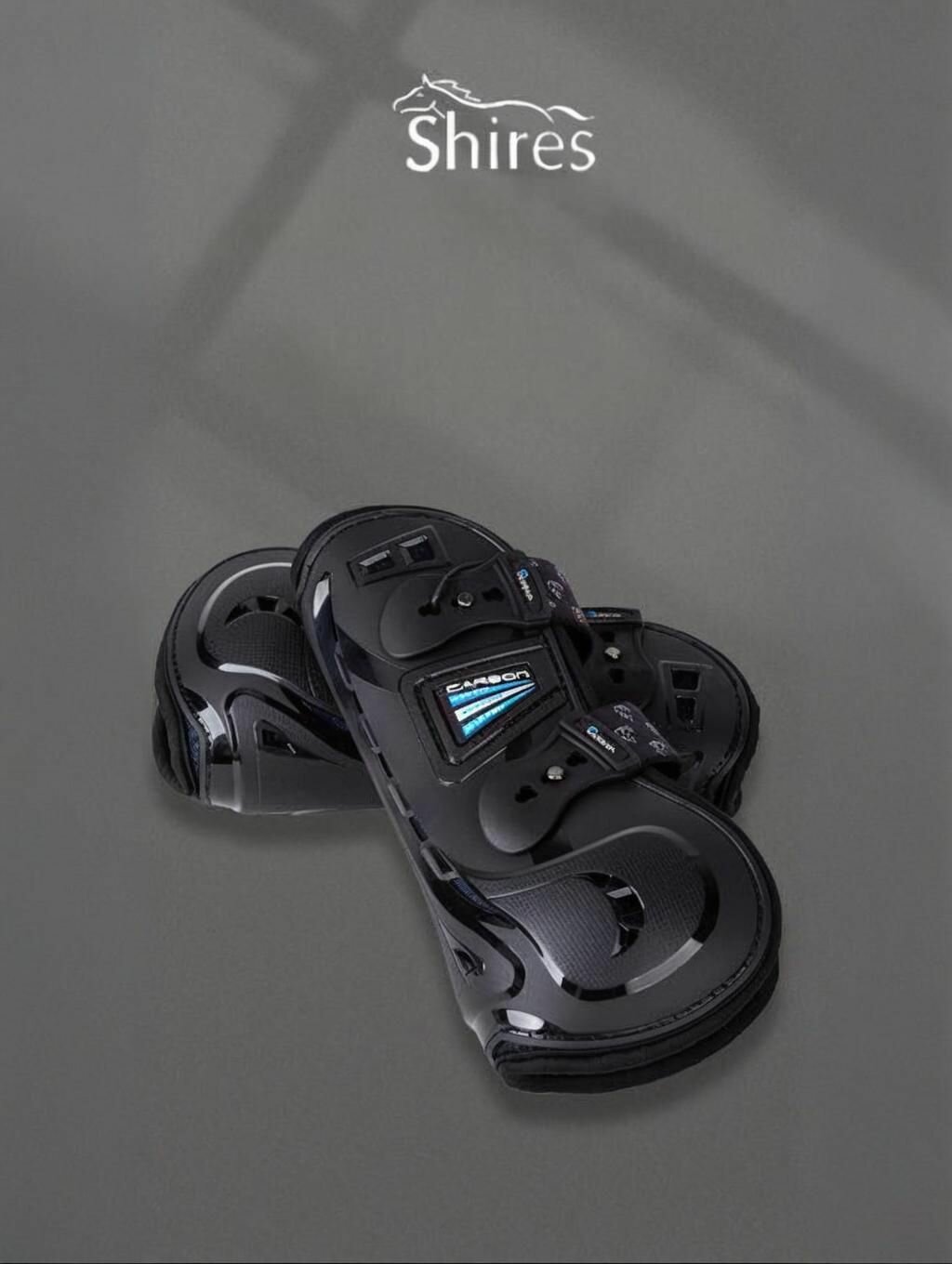 Ногавки Shires, для лошади, прогулочные, передние, черные, пластик, M, 2 шт