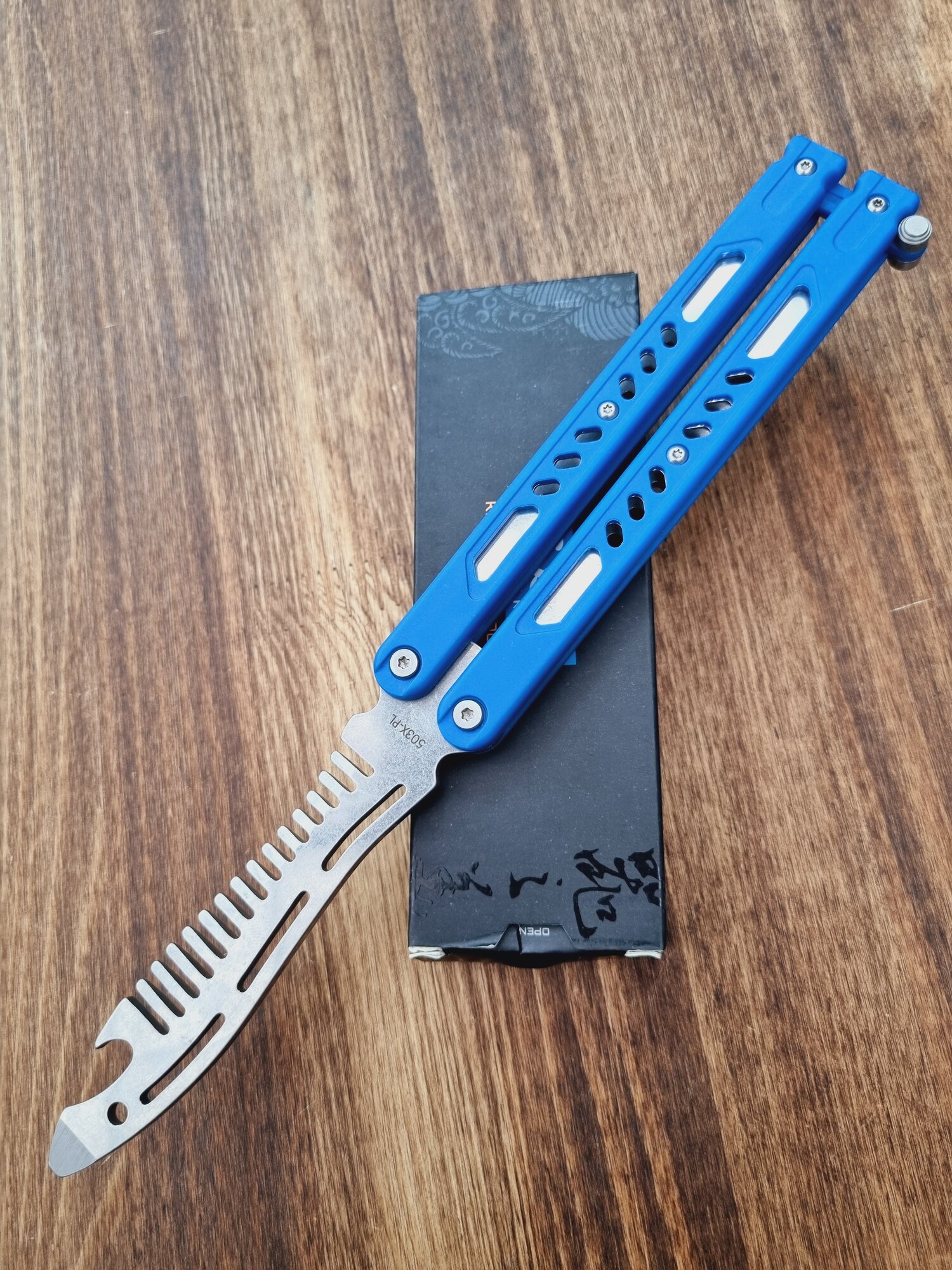 Тренировочный нож-бабочка расчёска SanRenMu 503X-PL