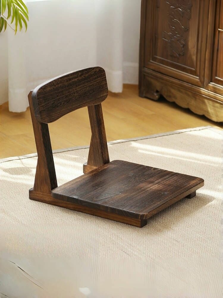Стул Damedai "Japanese Floor Chair" TA152C, массив дерева павловния, лак, лаковый, японский стиль