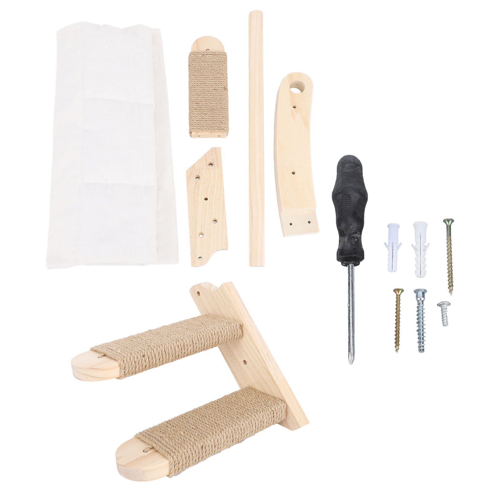 Настенный гамак для кошек со ступеньками, деревянная настенная мебель, полка для лазания кошек, устойчивая настенная лежанка для игр кошек в помещении.