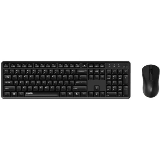 Комплект клавиатура + мышь Rapoo беспроводные X2100, черный (X2100)