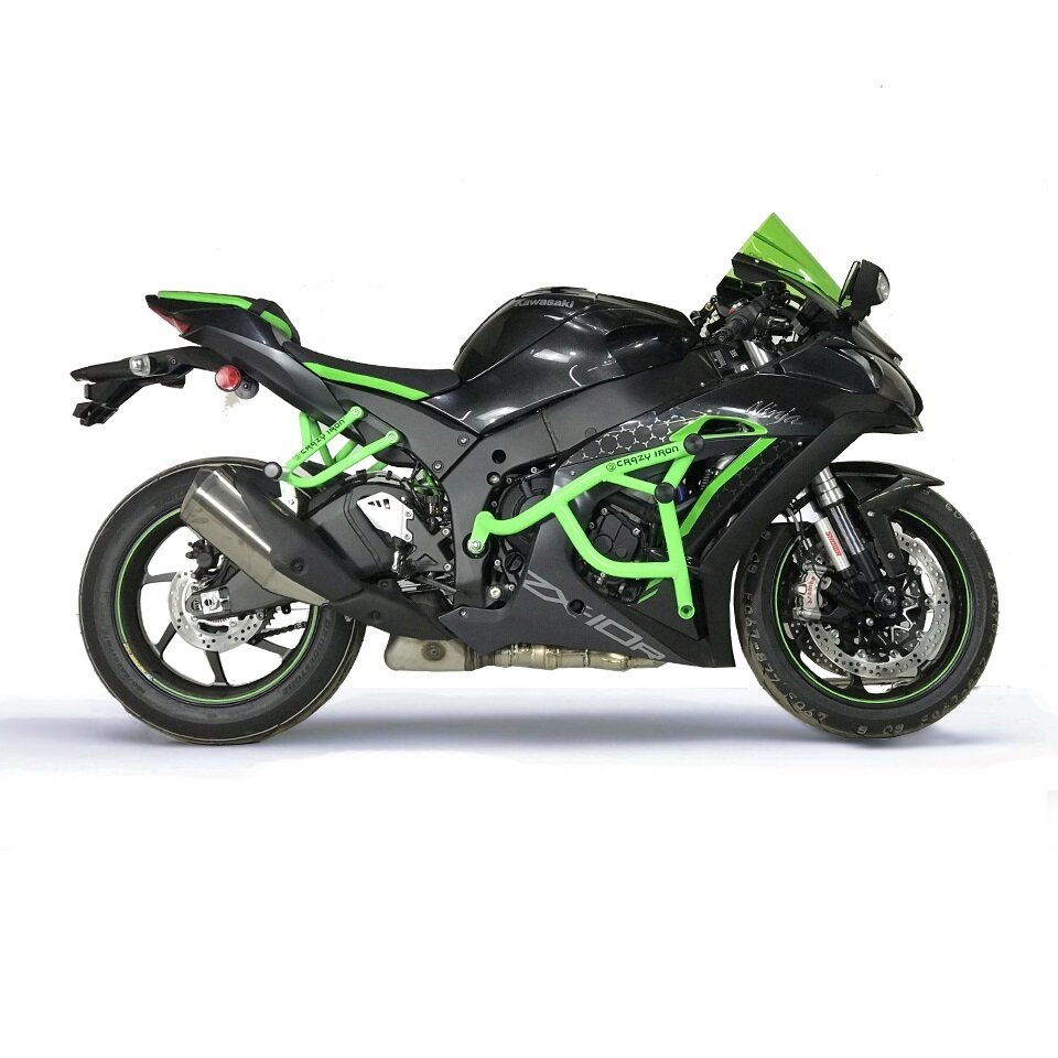 Демпферная клетка KAWASAKI ZX-10R 2011-2020 чёрный матовый цвет