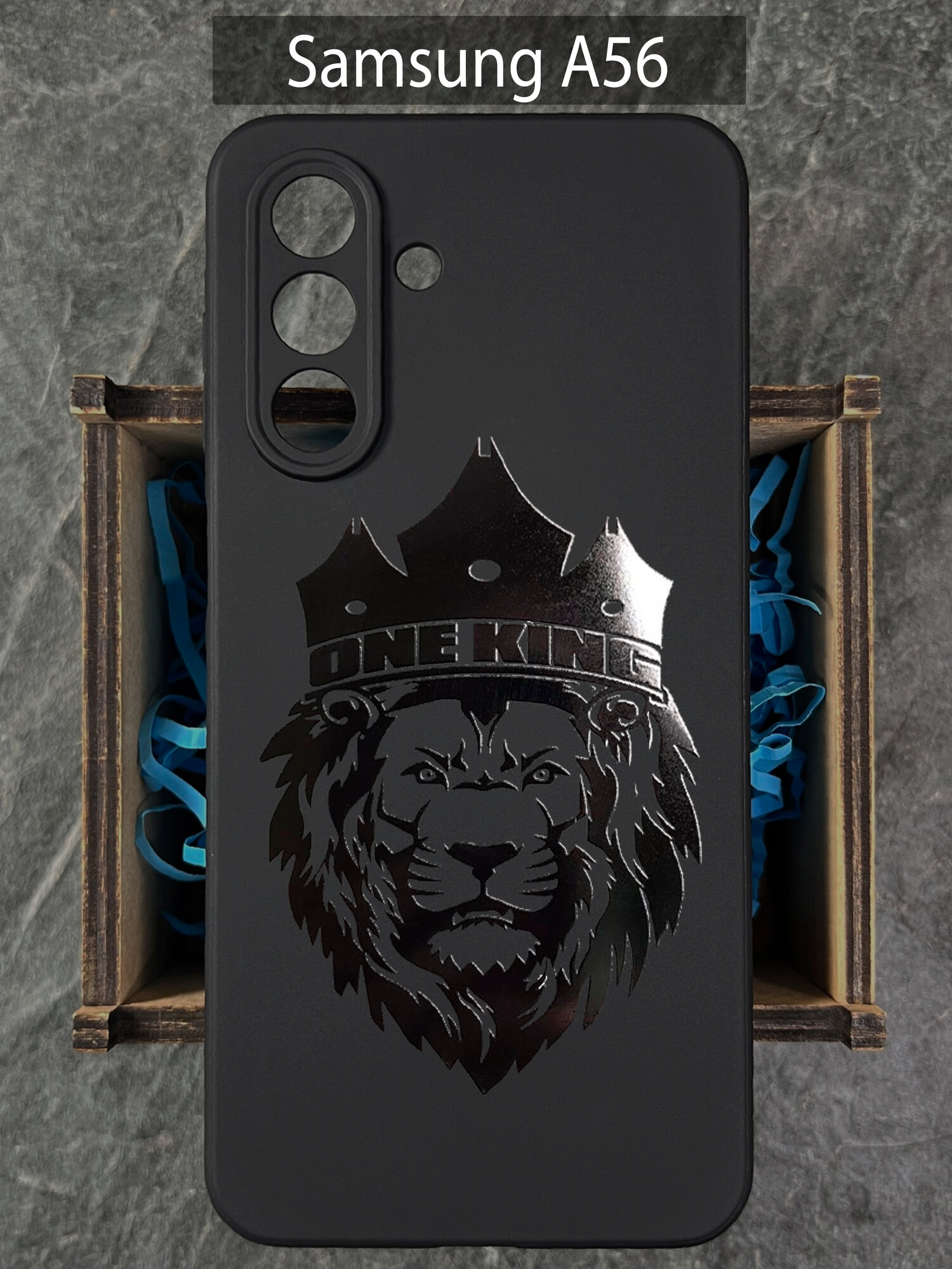 Силиконовый защитный чехол на Samsung A56 с принтом Лев Самсунг А56