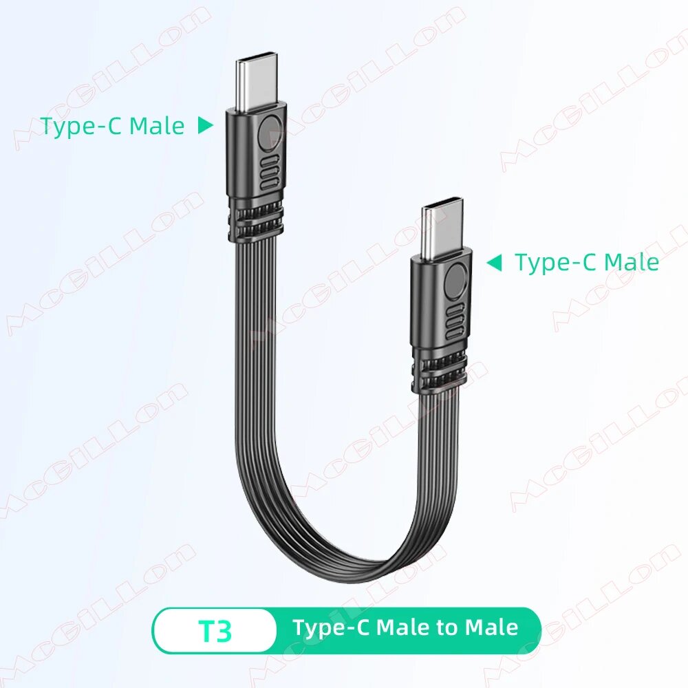 Кабель Type-C M to M, 100CM, T3